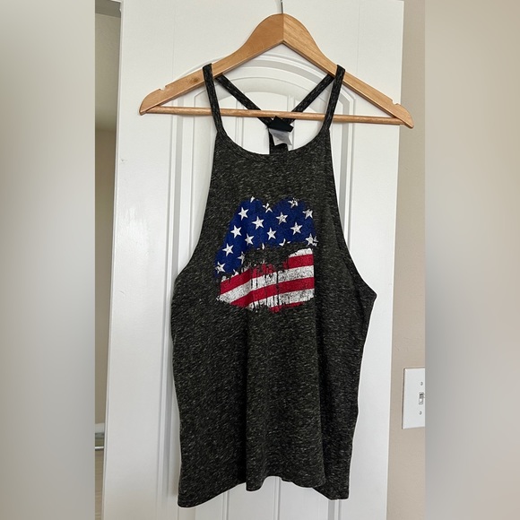 Modern Lux | Tops | American Flag Lips Tank Top Modernlux | Poshmark
